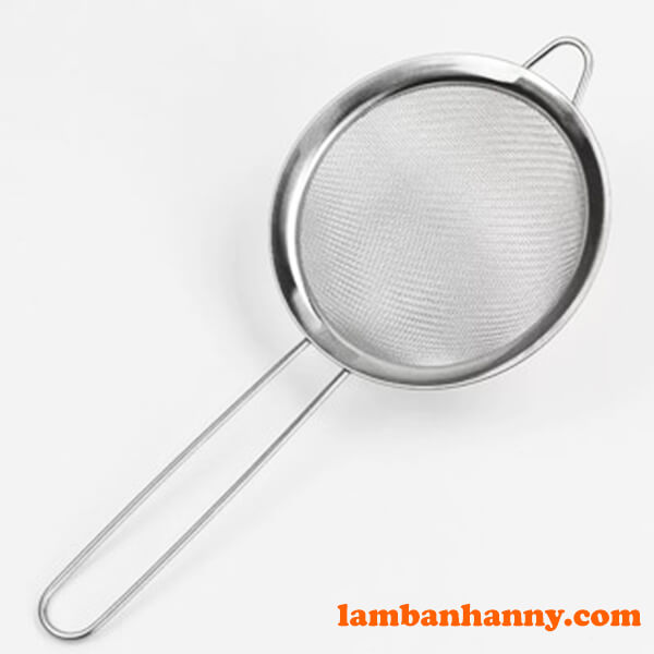 Rây bột cán dài inox đường kính 12cm - lambanhanny.com